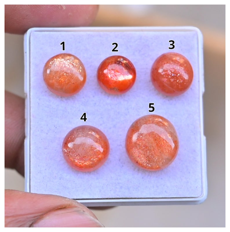 Natural Sun Stone Gemstone Smooth Round Shape Cabochons Loose Gemstones ...