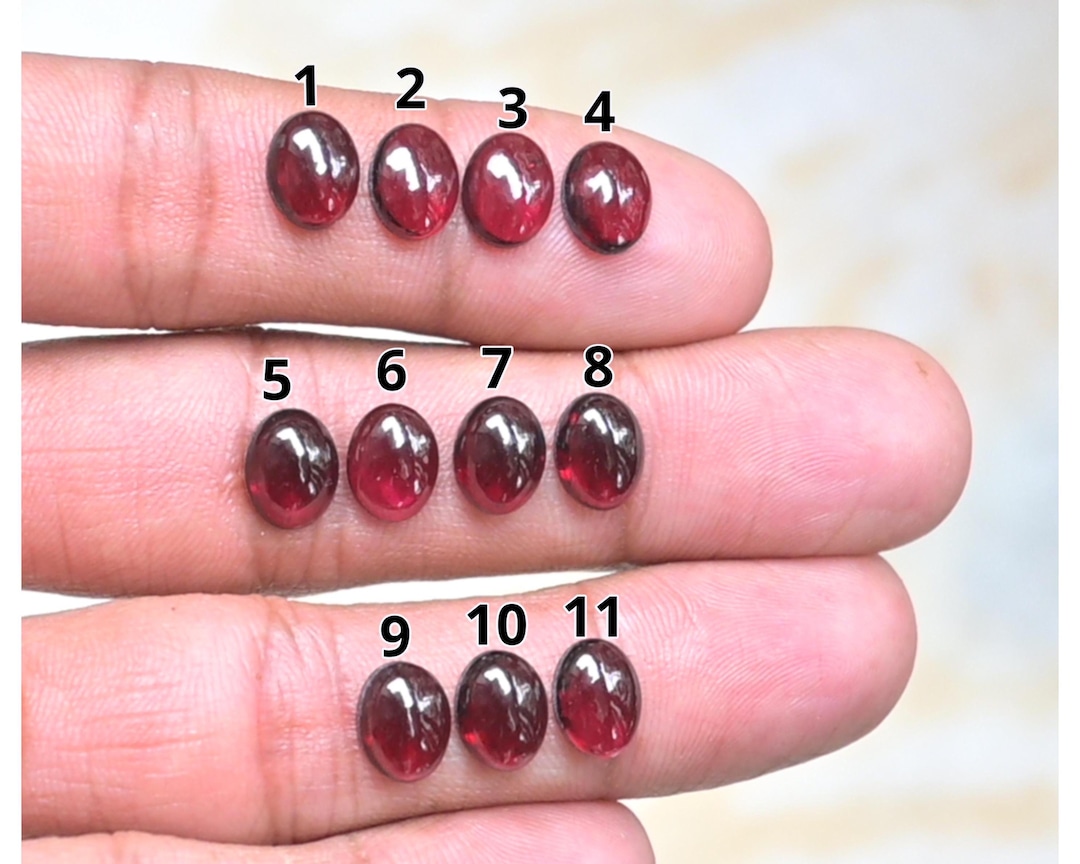 Natural Garnet Gemstone Smooth Fancy Shape Cabochons Loose Gemstones ...