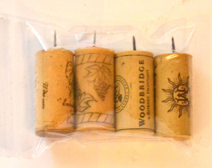 As Seen on the Today Show 10/23/14 Wine Cork Push Pins Set of 4 - Etsy