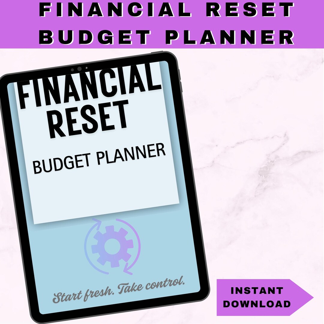 Financial Reset Planner Printable | Monthly Budget and Bill Tracker ...