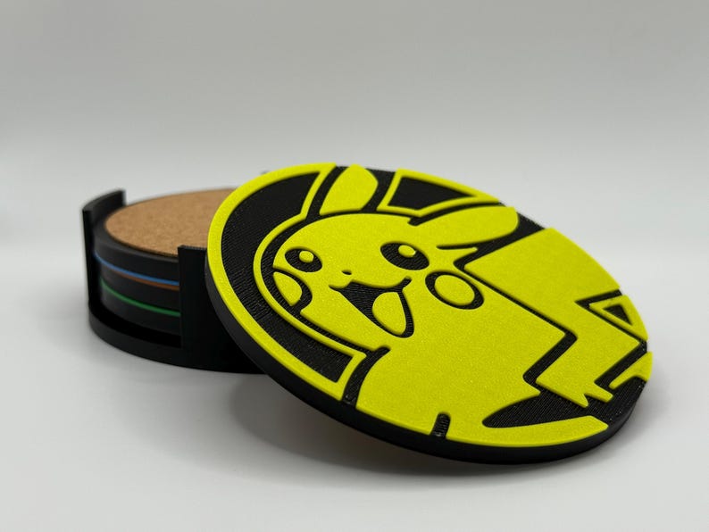 Monster Coin-style Coasters – Retro Gamer Drink Mats for Coffee, Beer ...