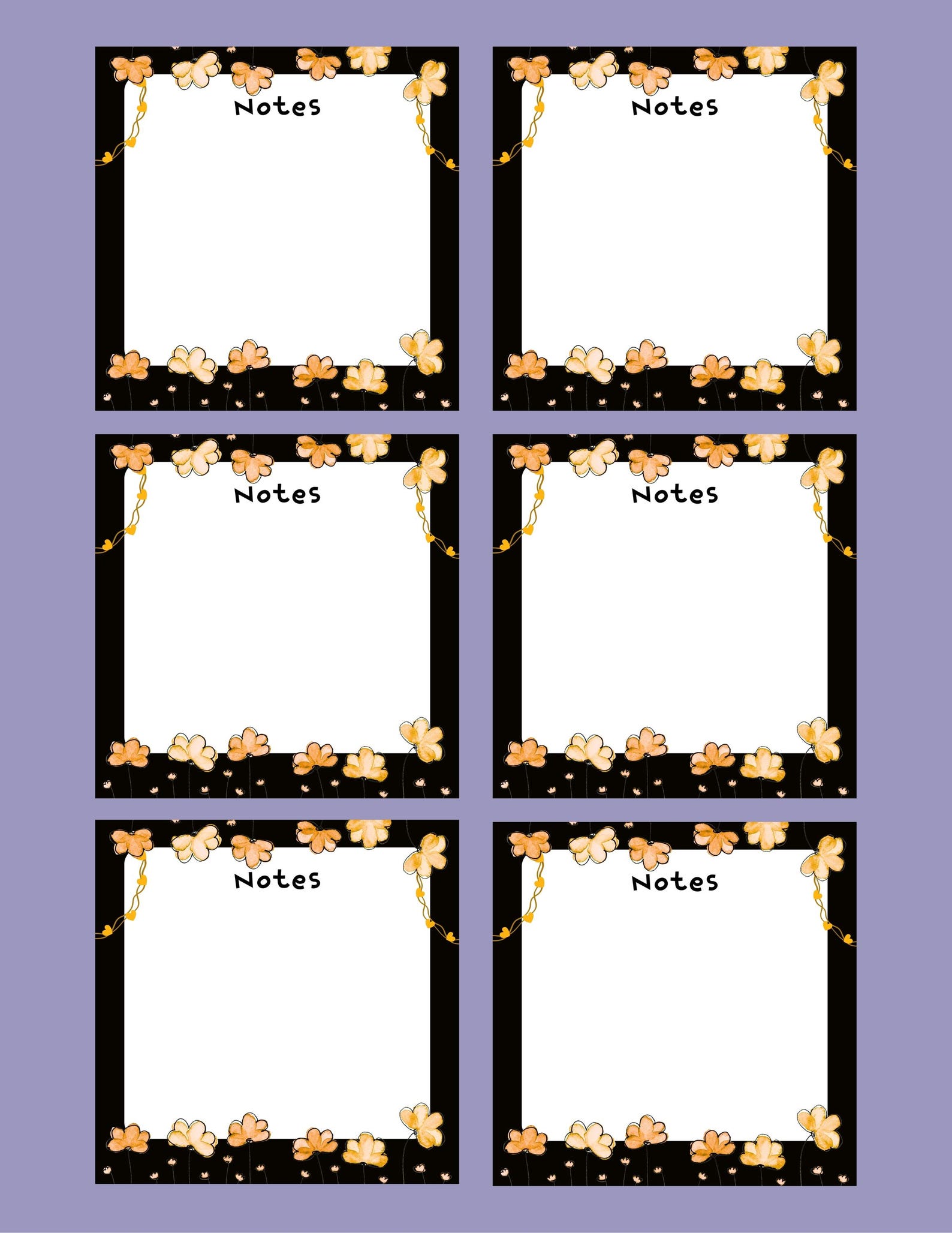 Autumn Leaves Notepad Bundle: 3x3 Inch Printable Sticky Notes (PDF ...