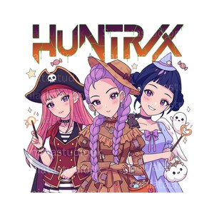 Huntrix Halloween PNG | Kpop Demon Hunters Digital Art | Anime Girls ...