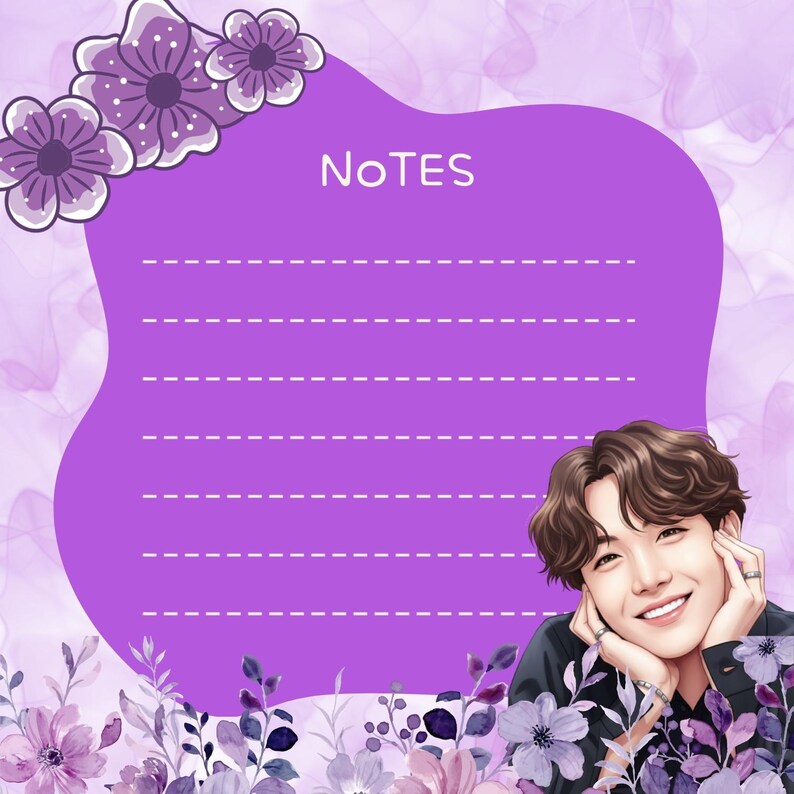 BTS Inspired Printable Notepad: Kpop ARMY Journal (digital Download) - Etsy