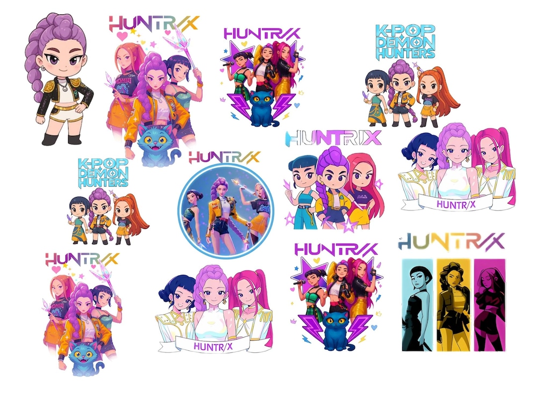 Huntrix Kpop Demon Hunters PNG, Saja Boy Png, Hun-trix Png, Girl Dinner ...