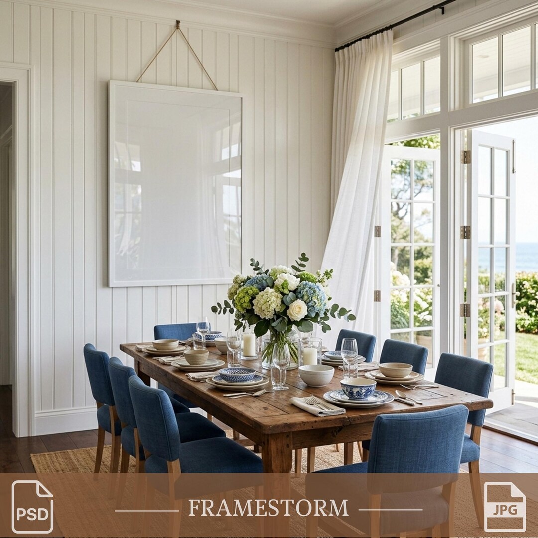 Hamptons Style Beach House Frame Mockup : Vertical 2x3 Ratio Size (PSD ...
