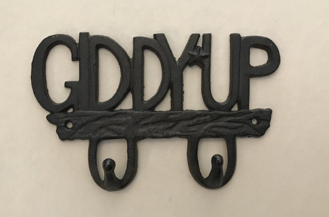 Metal GIDDY*UP Double Wall Hook Sign - Etsy
