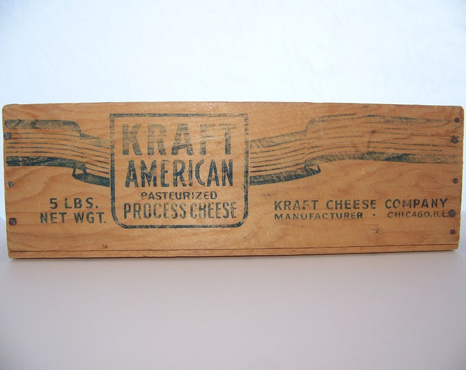 Kraft American Cheese Box - 5 Lb Wooden Box - Etsy