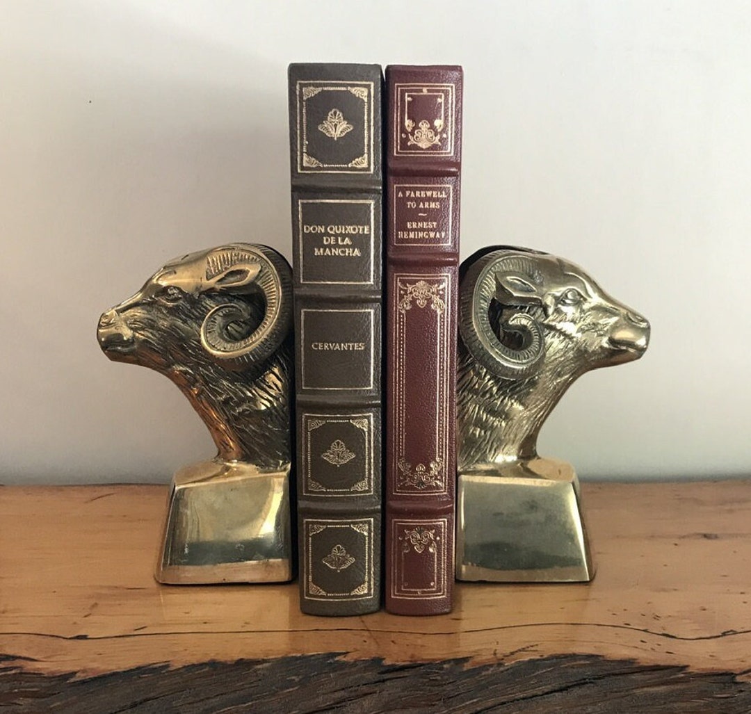 Pair Solid Brass Bighorn Sheep Rams Head Bookends - Etsy