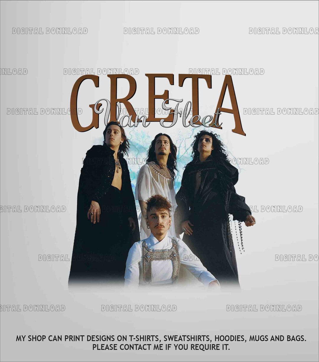 Greta Van Fleet Tour Concert Dates Png, Greta Van Fleet Shirt Design ...