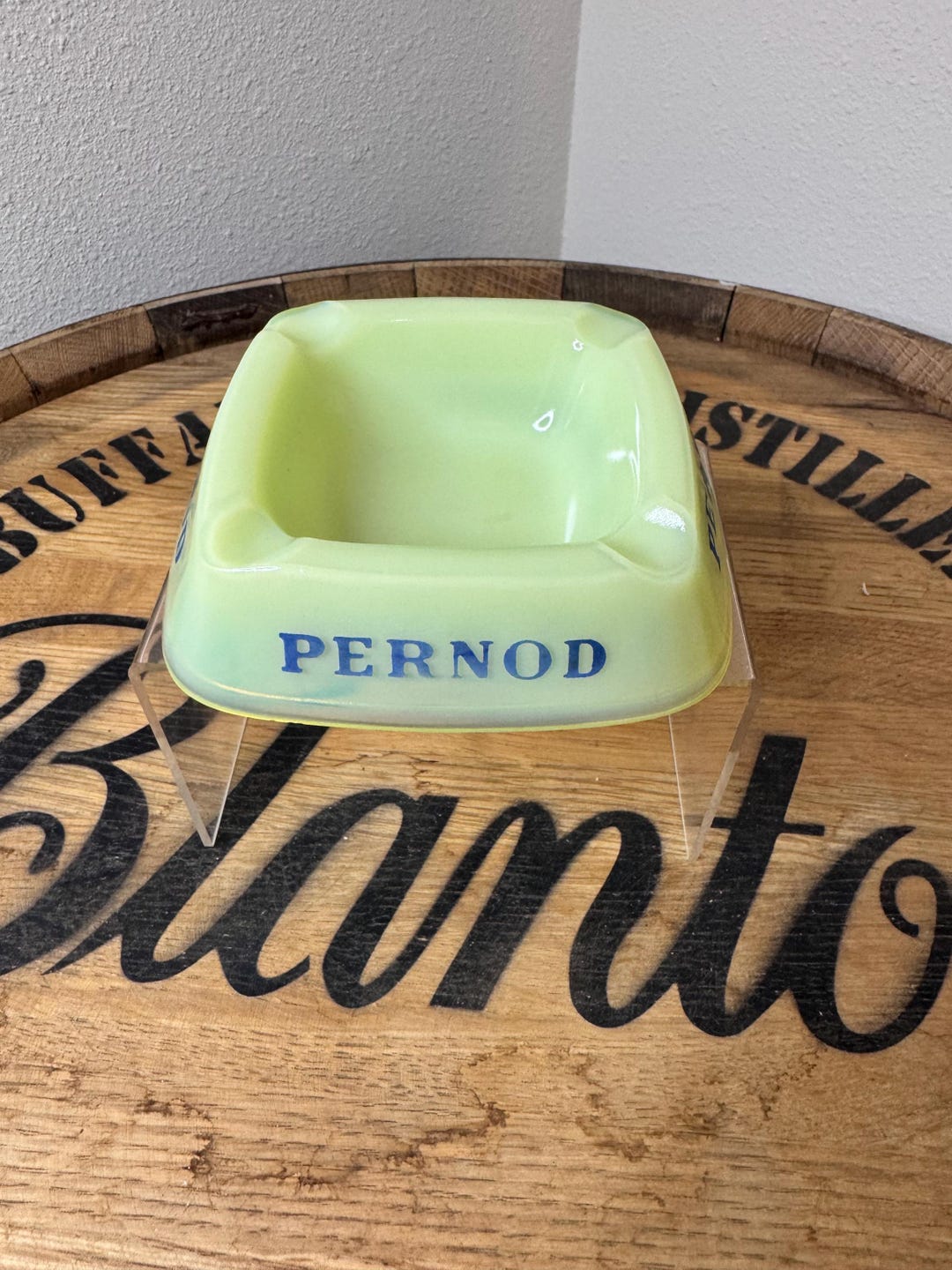 Vintage Uranium Glass Opalex Pernod Lettering Ashtray - Etsy