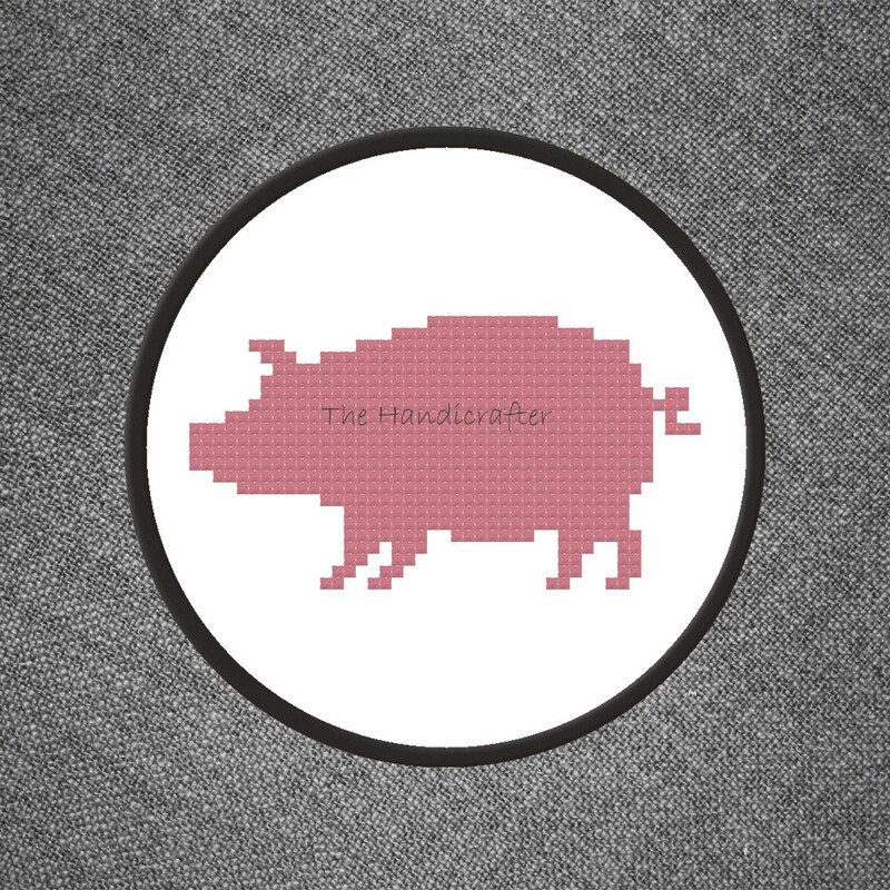 Pig Cross Stitch - Etsy