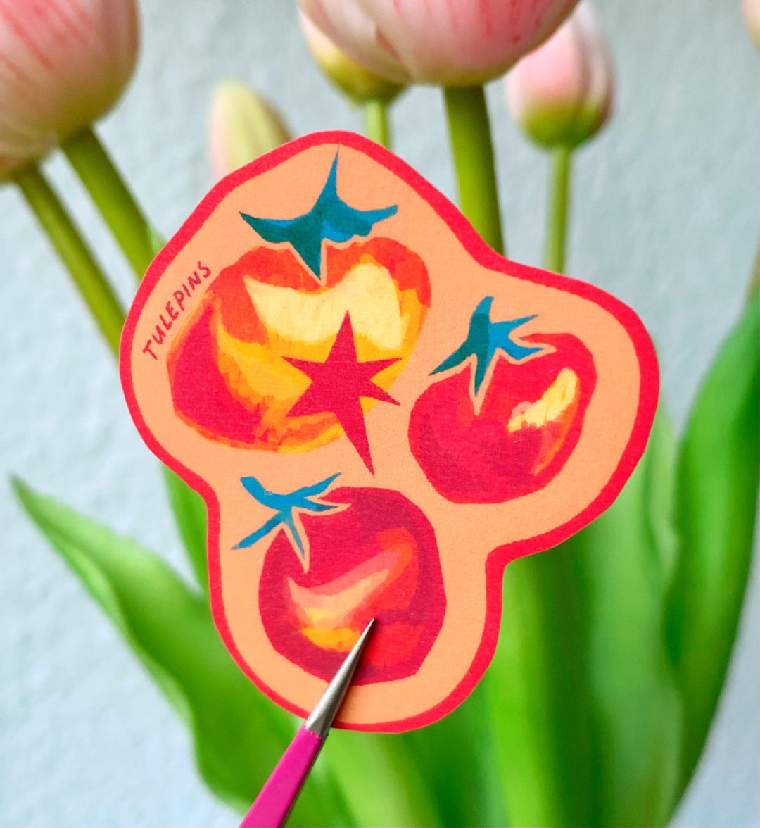 Tomato Vinyl Sticker Matte Weatherproof for Laptop or Journalling - Etsy