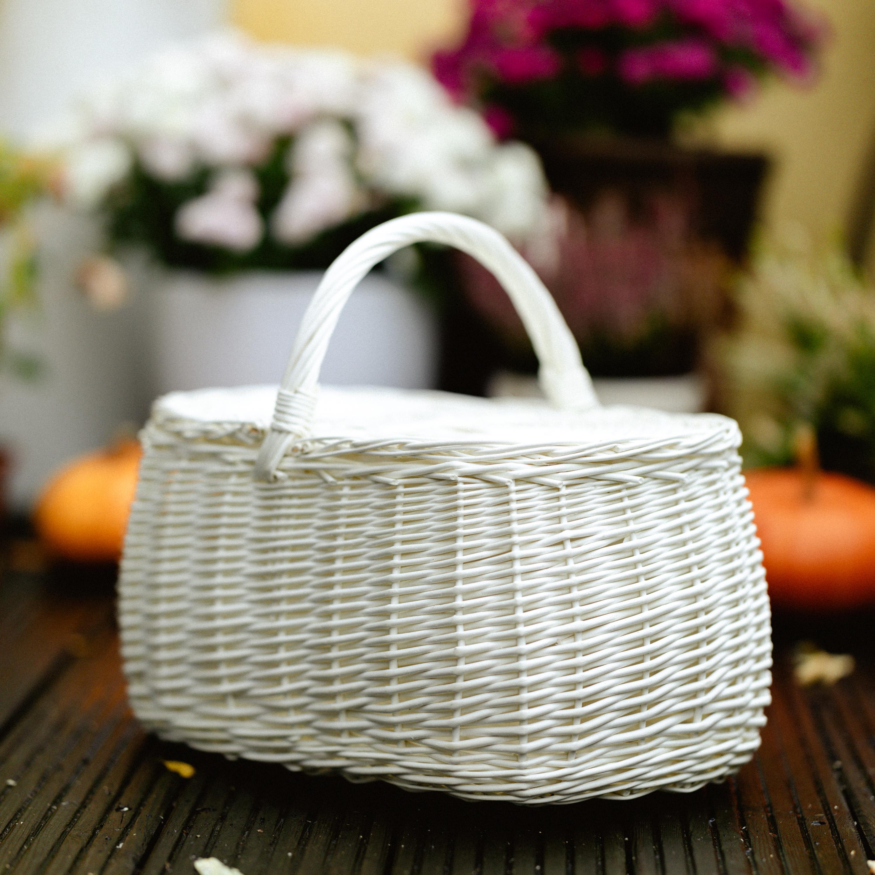 Wicker Mushroom Forage Basket, Willow Mushroom Basket, Woven Mushroom ...