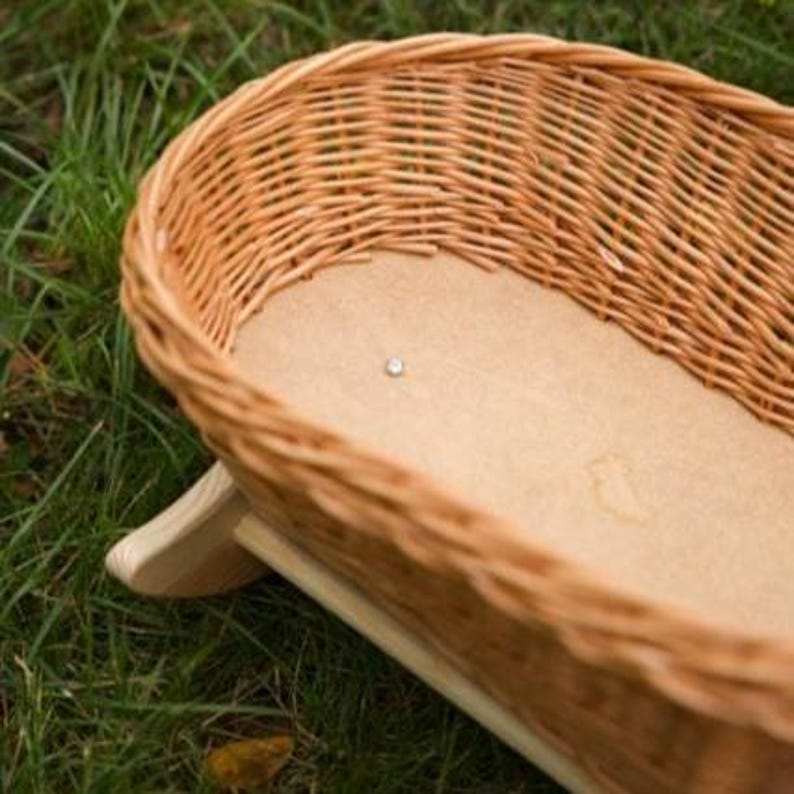 Wicker Baby Bassinet, Handmade Baby Cradle, Natural Wicker Cradle ...