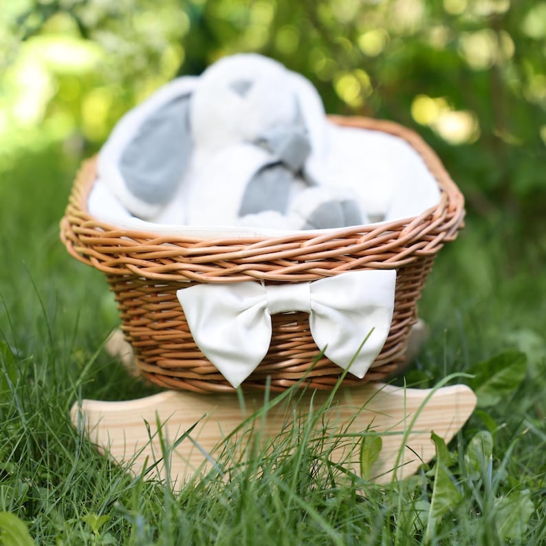 Wicker Baby Bassinet, Handmade Baby Cradle, Natural Wicker Cradle ...