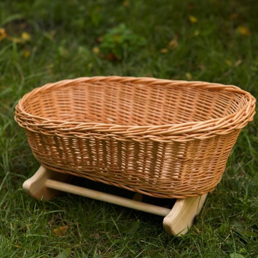Wicker Baby Bassinet, Handmade Baby Cradle, Natural Wicker Cradle ...