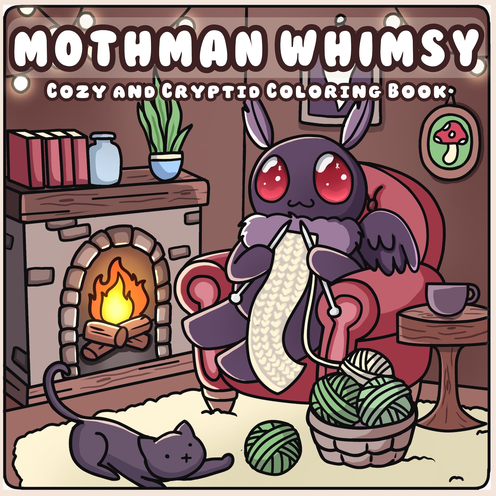 Mothman Printable Coloring Pages for Adults | Creepy Cryptid Digital ...