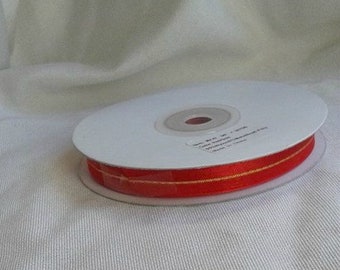 Red Heart Ribbon / Red Ribbon / Wire Ribbon / Wedding / | Etsy