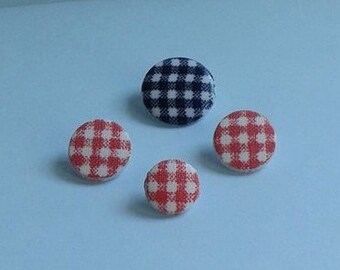 Plaid buttons | Etsy