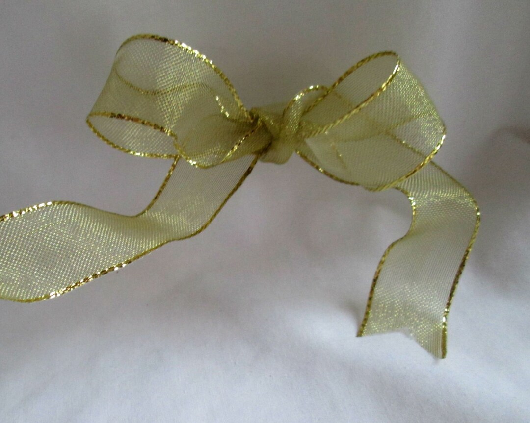 Gold Mesh Ribbon...7/8 X 15 Feet - Etsy