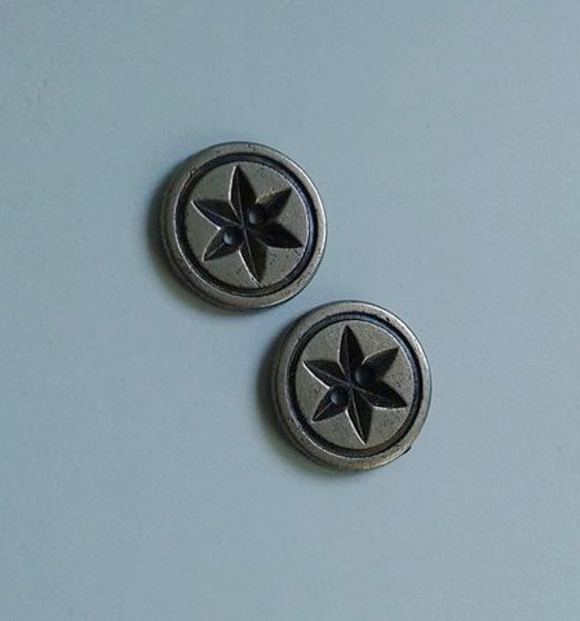 Vintage Star Buttons / Vintage Buttons / Vintage Metal Buttons - Etsy