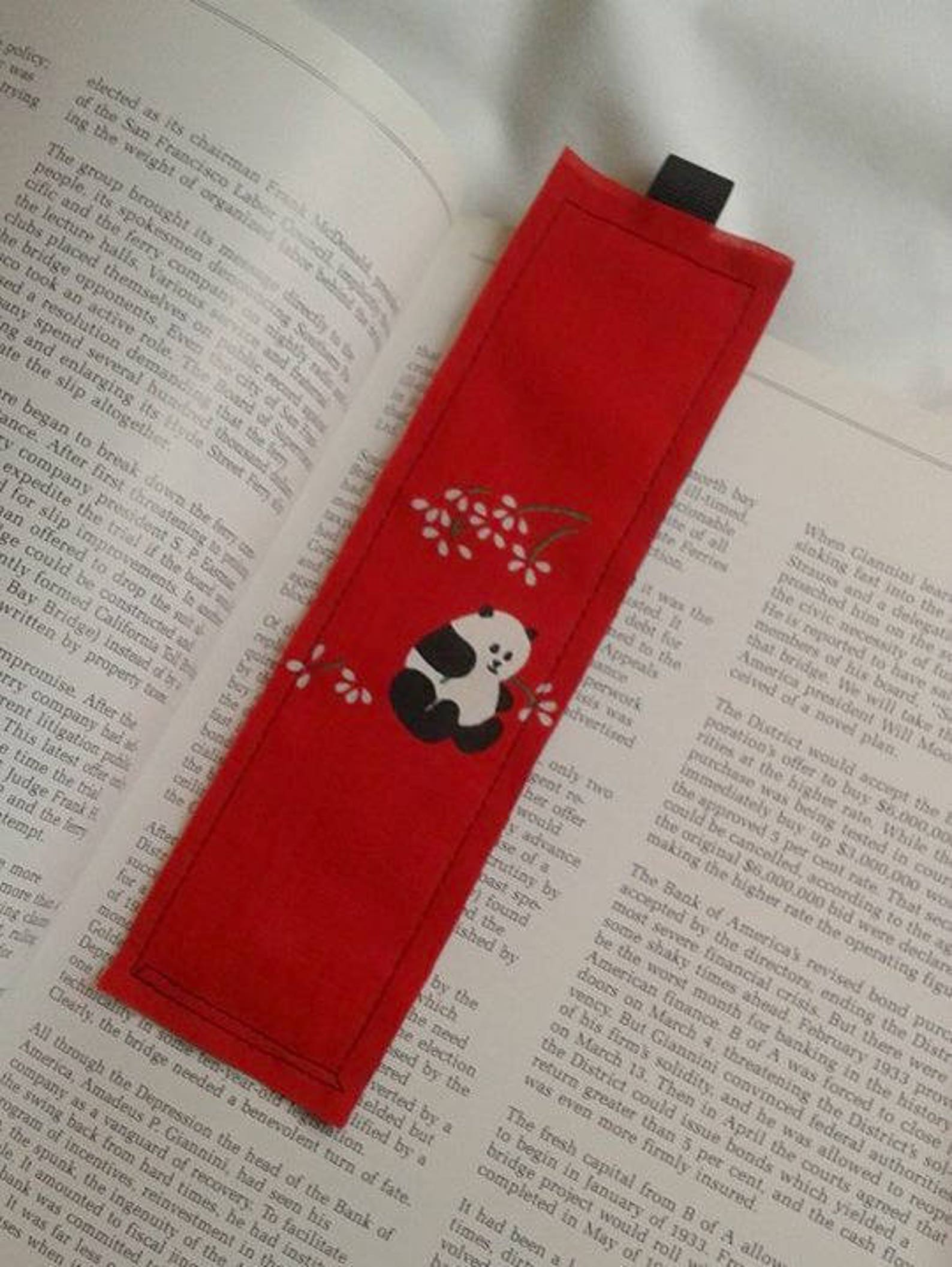 Panda Print Bookmark / Fabric Bookmark / Panda / Bookmark - Etsy