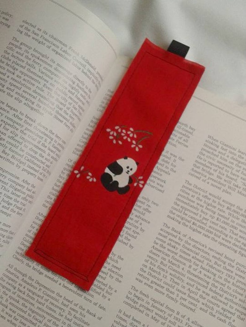 Panda Print Bookmark / Fabric Bookmark / Panda / Bookmark - Etsy