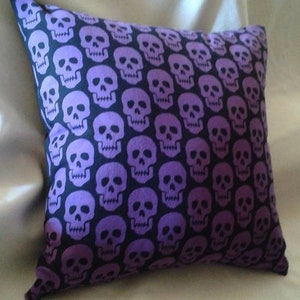 Skull Pillow / Purple Skull Pillow / Fun Gift / Pillow / Gothic / Hygge ...