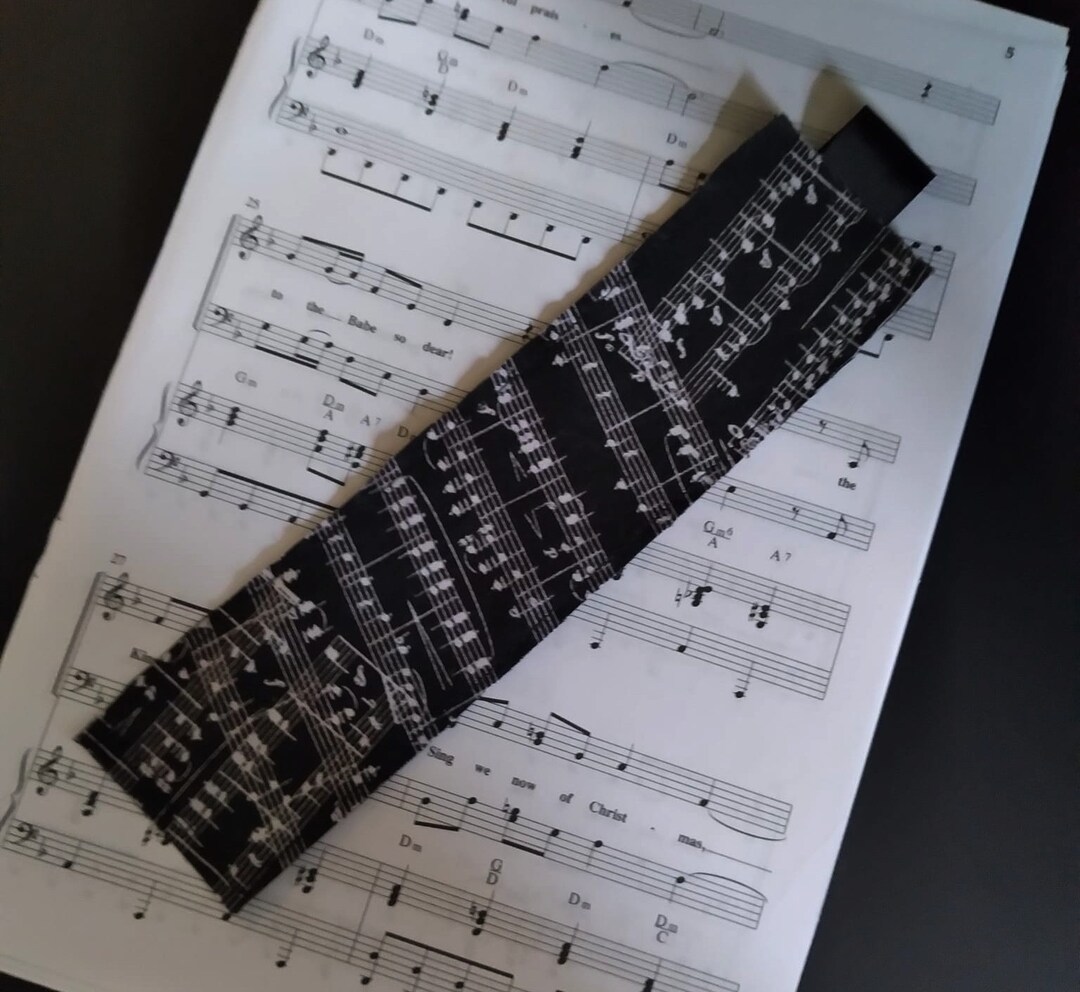 Music Notes Bookmark / Fabric Bookmark / Music / Music Teacher ...