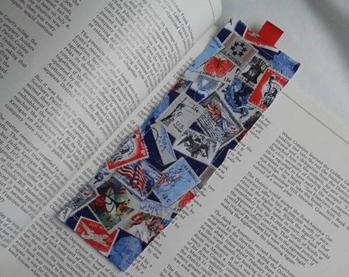 Postage Stamp Bookmark / Fabric Bookmark / Stamp / Bookmark - Etsy