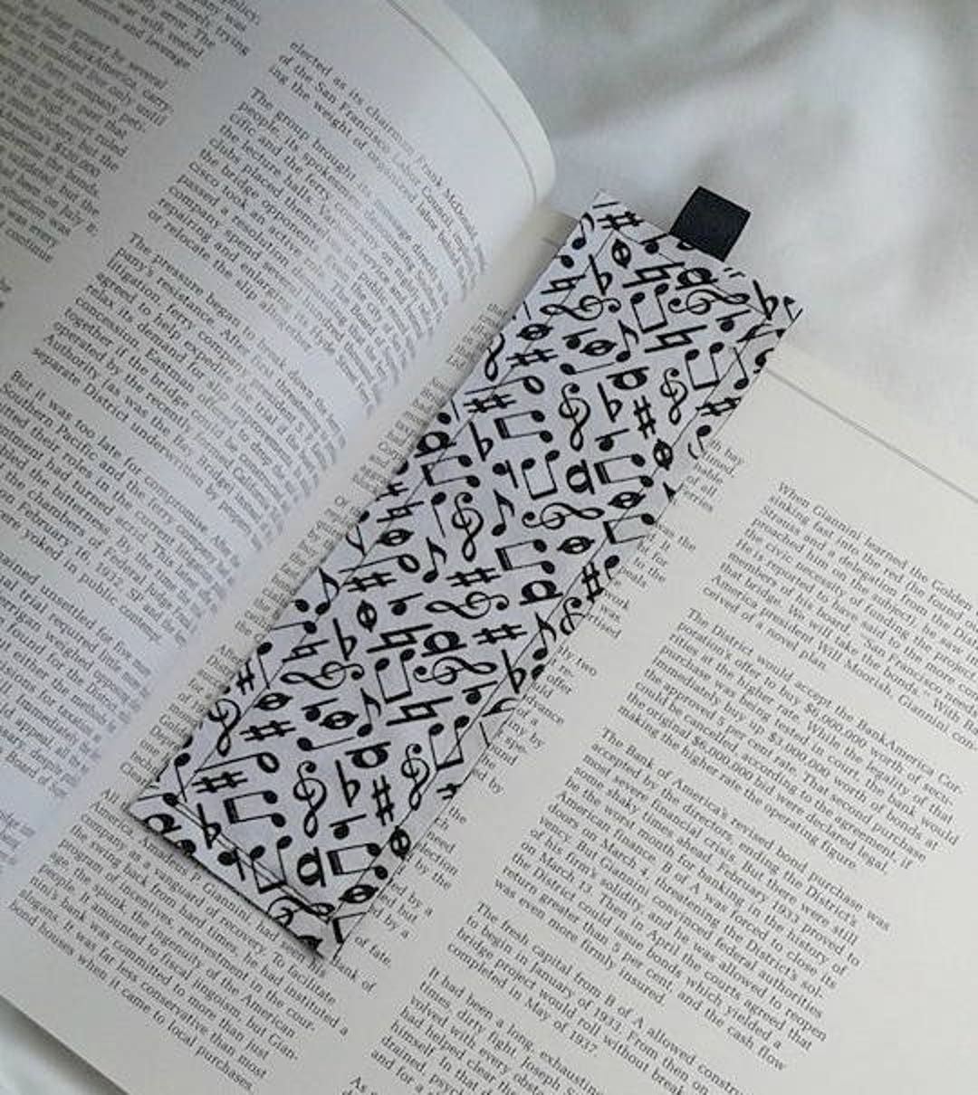 Music Notes Bookmark / Fabric Bookmark / Music / Teacher - Etsy