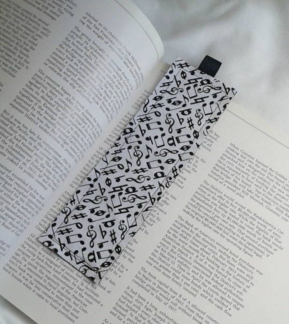 Music Notes Bookmark / Fabric Bookmark / Music / Teacher | Etsy