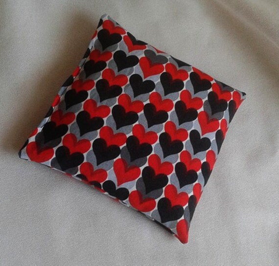 Red Hearts Rice Pack / Heat Pack / Cold Compress / | Etsy
