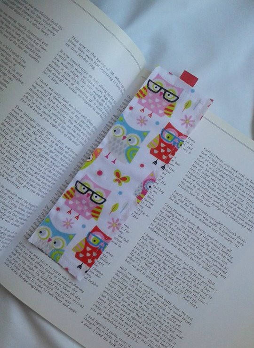 Owls Bookmark / Fabric Bookmark / Pink / Owls / Bookmark - Etsy