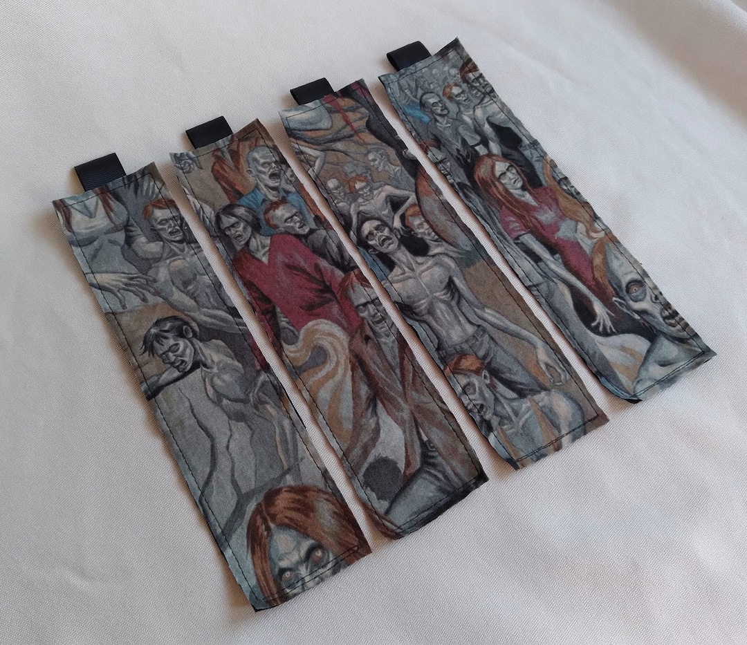 Zombie Bookmark / Fabric Bookmark / Zombies / Creepy / Bookmark - Etsy