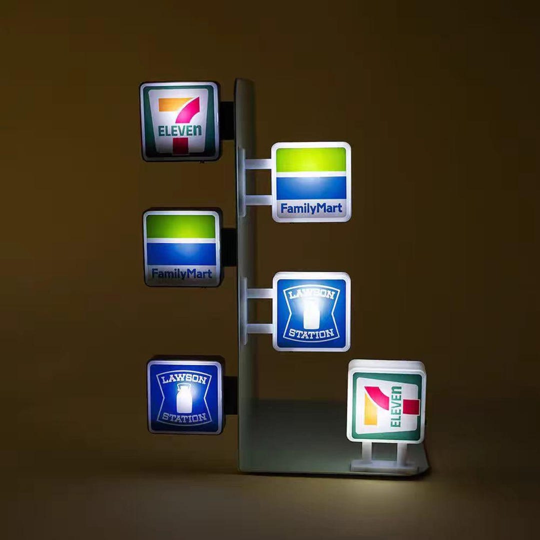 Familymart 7-eleven Lawson LED Signs Refrigerator Magnets Light Up ...