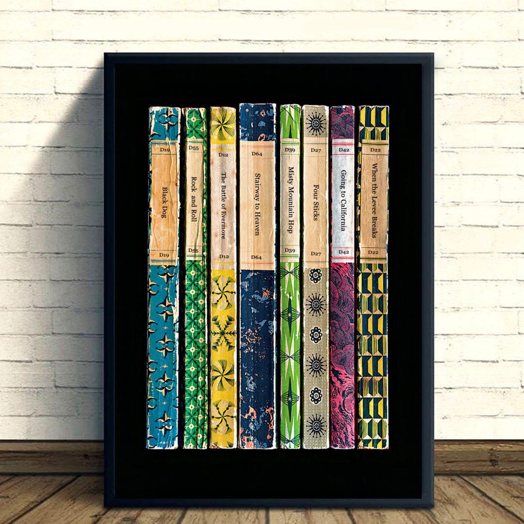 Vintage Book Shelf Poster: Wall Art Print for Book Lovers - Etsy