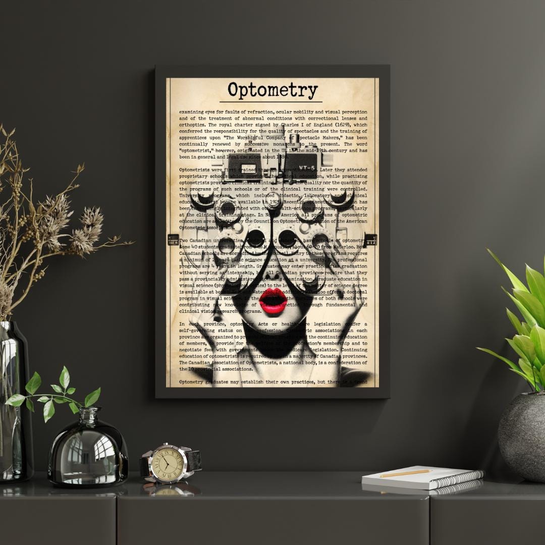 Optometry Poster: Eye Care Clinic Wall Art - Etsy