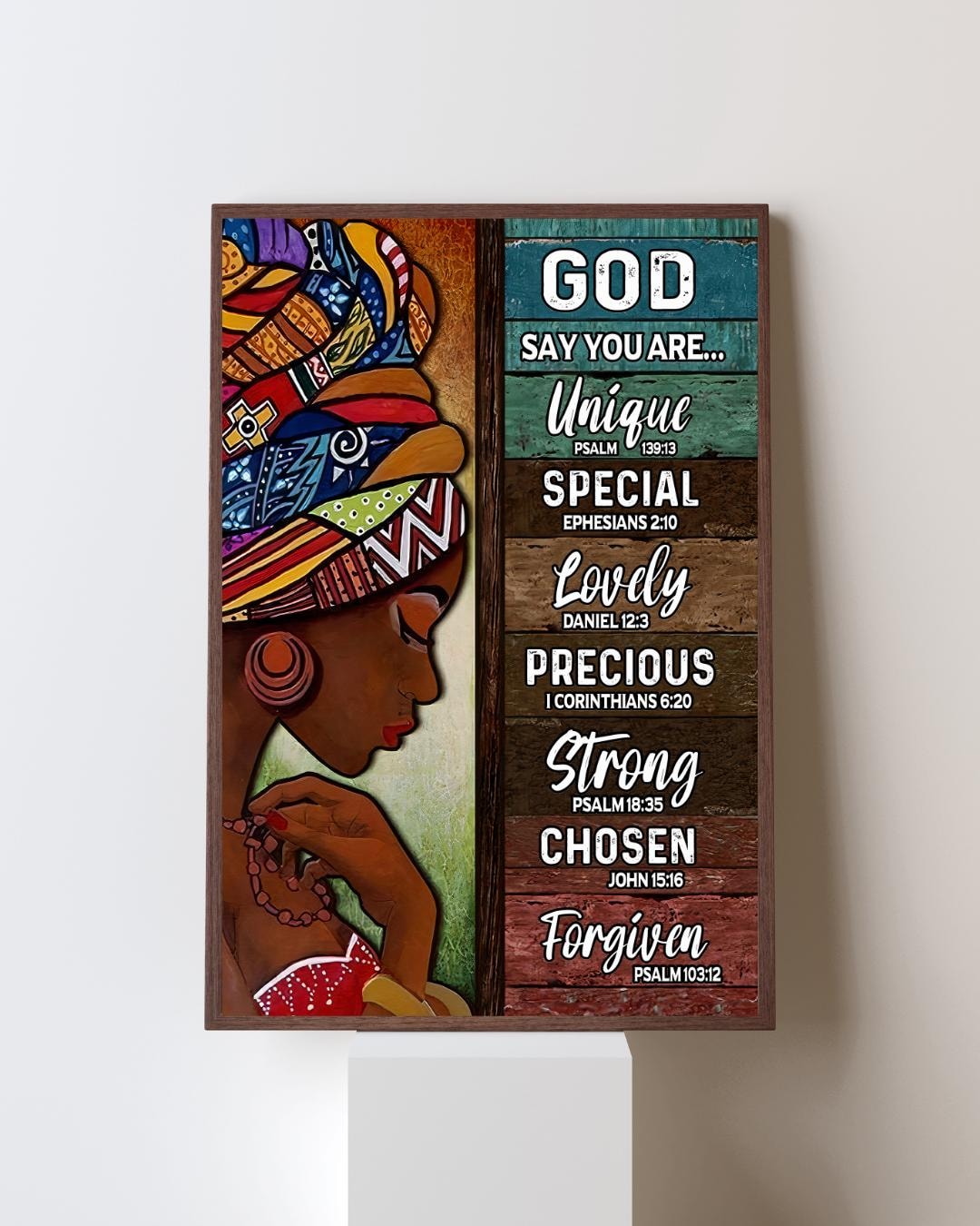 Inspirational Christian Quote Poster: God Says You Are Unique - Etsy