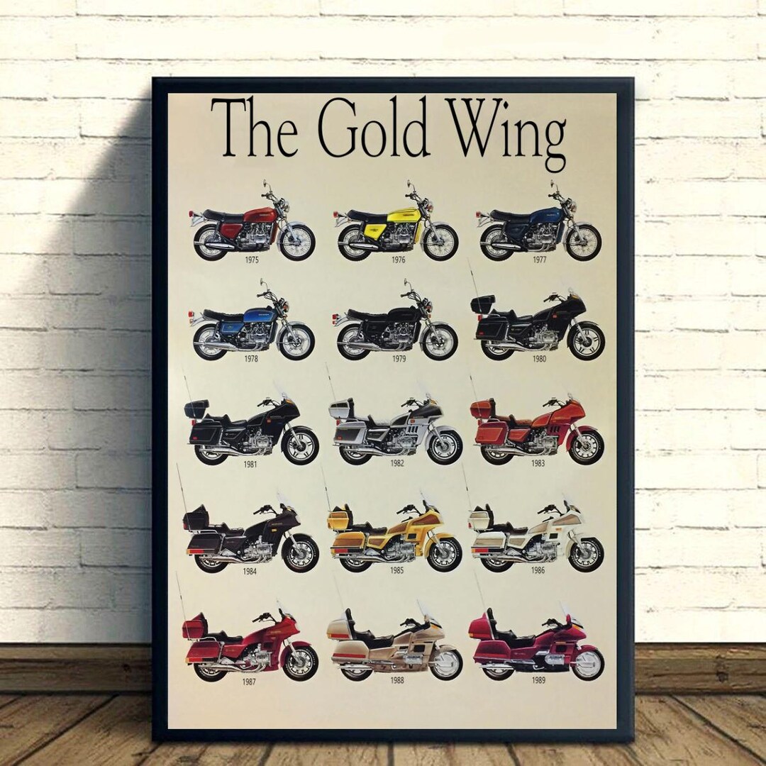 The Gold Wing Poster, Bike Lover Gifts, Wall Art Poster Prints - Etsy