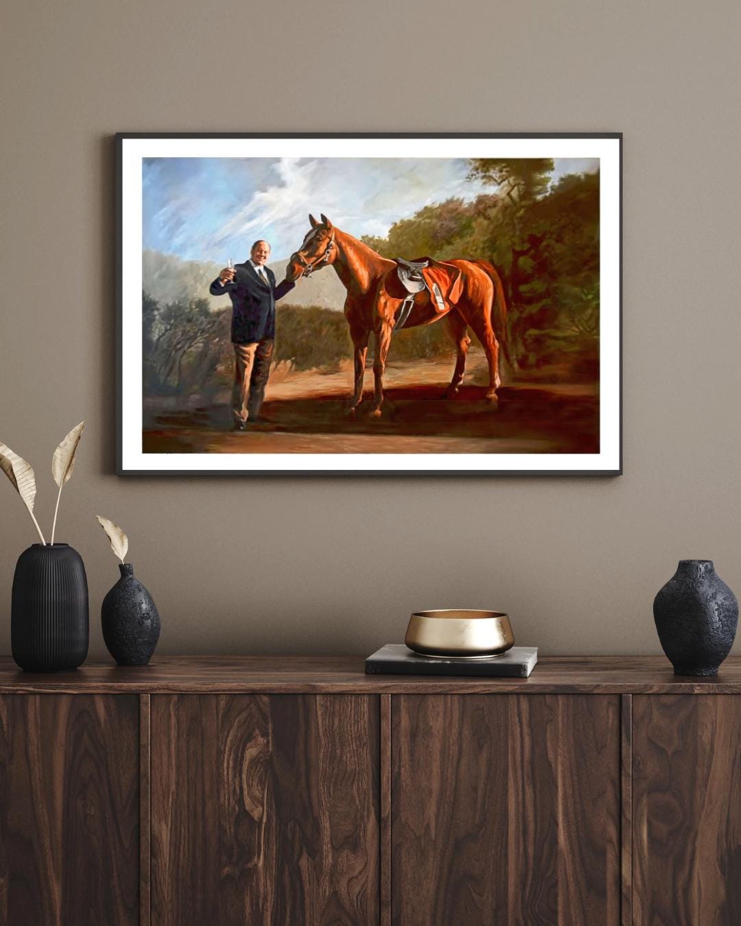 Tony Soprano & Pie-o-my Horse Art Print: Mafia Pop Culture Wall Decor ...