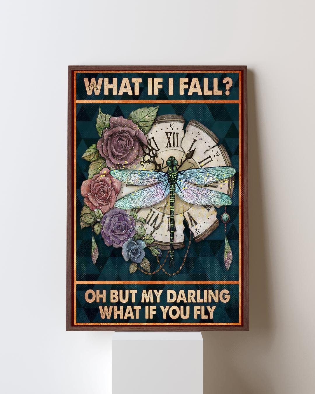 Inspirational Quote Poster: What If You Fly Motivational Wall Art - Etsy