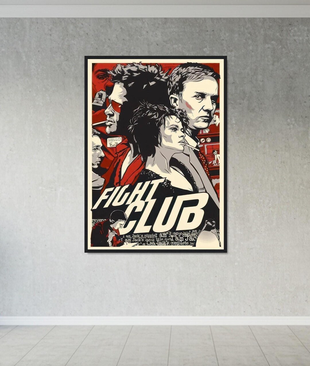 Fight Club Movie Wall Art - POSTER or CANVAS Wall Art - Etsy