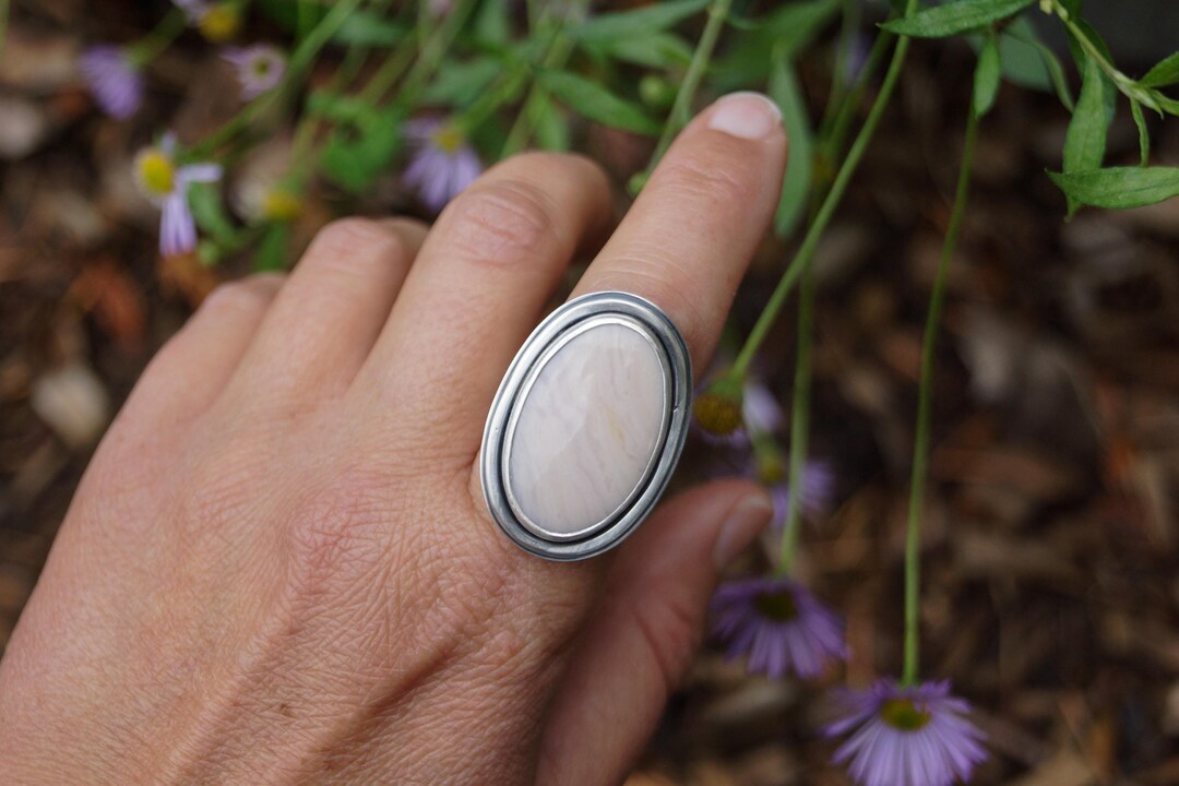Size 7.75 Oregon Sunset Jasper Ring. Recycled Sterling Ring ...