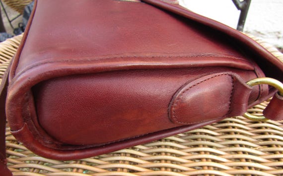 Vintage Coach Devon Bag in Oxblood Leather Crossbody … - Gem