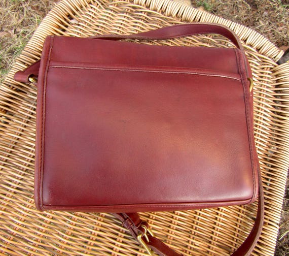 Vintage Coach Devon Bag in Oxblood Leather Crossbody … - Gem