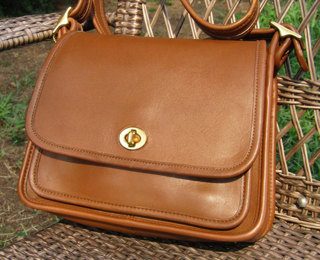 Vintage Coach Bag Rambler Legacy in Brown Leather Crossbody Purse - Etsy