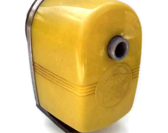 Cool Vintage Bright Yellow Apsco Star Pencil Sharpener - Etsy