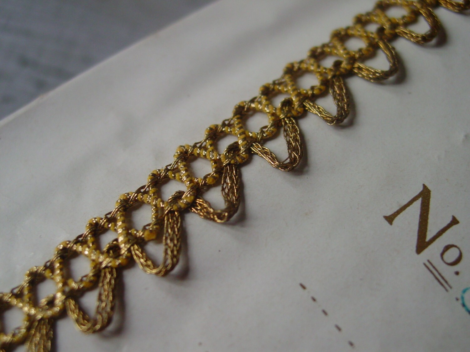 Gorgeous Old ANTIQUE Metallic Gold Braid Trim With Metallic - Etsy